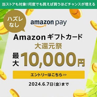 【7月31日まで】Amazon Pay利用で最大10万円分のギフトカードが当たる「Amazonギフトカード大還元祭」開催。特典、参加条件などまとめ - usedoor